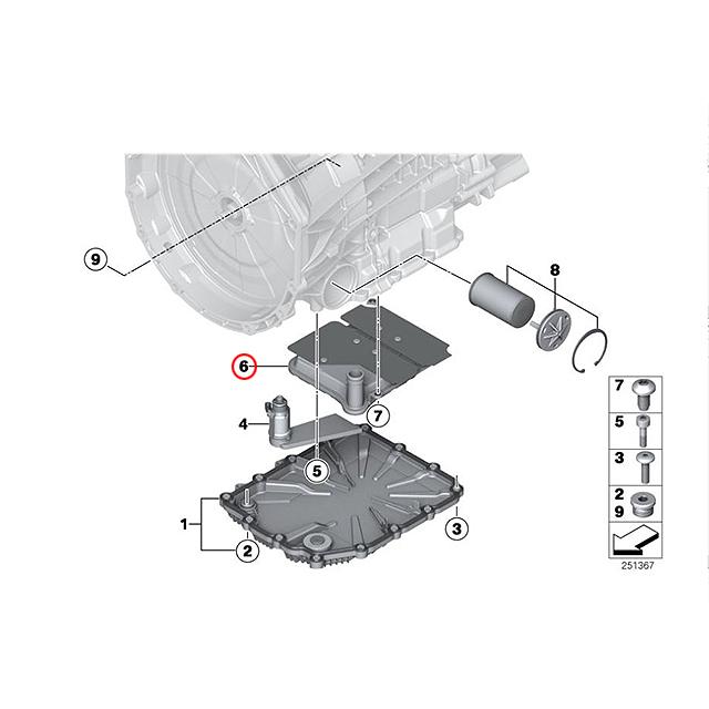 ATオイルフィルター BMW 6シリーズ F12 F13 M6 LZ44M LZ44M :28107850148-ed04:セントピア ...