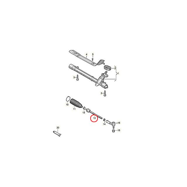 フォルクスワーゲン インナータイロッド 左右共通(片側分) ポロ AWCHZ AWCZP AWDAD POLO : セントピア ショッピング ...