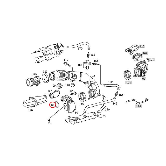 Mercedes-Benz スロットルボディ ガスケット メルセデスベンツ Gクラス W463 G320 G500 G55AMG : セント ...