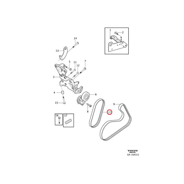 エアコンコンプレッサー ファンベルト ボルボ V70 II : 30757613-ed02 : セントピア ショッピングストア - 通販 ...