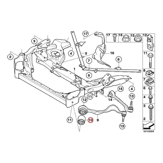 BMW フロント ストラットアームブッシュ テンションロッドブッシュ 左右共通 BMW E82 E87 E88 E90 E91 E92 E93 X1(E84) Z4(E89) : セントピア ...