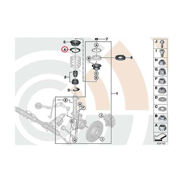 BMW アッパー スプリング パッド E82 E87 E88 E90 E91 E92 E93 X1(E84) Z4(E89) : セントピア ショッピングストア - 通販 - Yahoo!ショッピング
