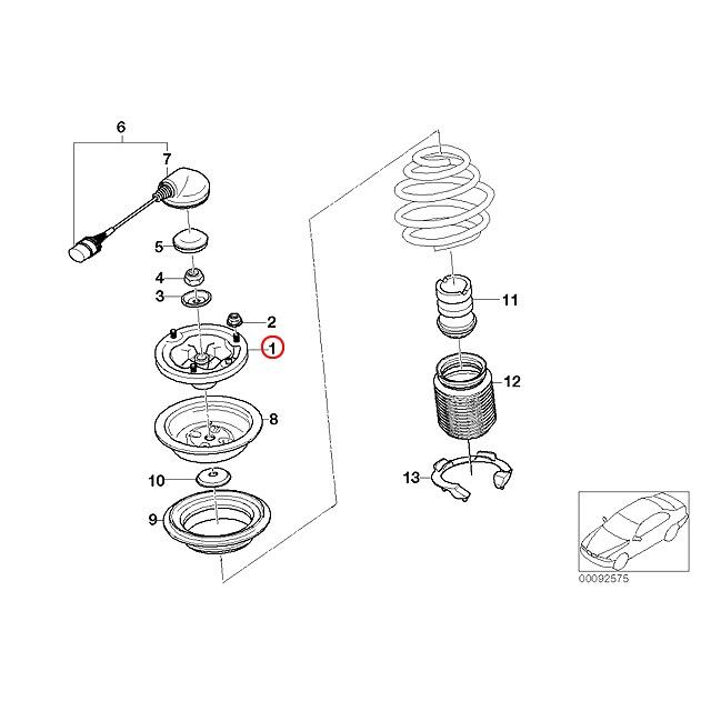 BMW アッパーマウント フロント 7シリーズ E65 E66 735i 740i 745i 750i 745Li 750Li 760Li ...