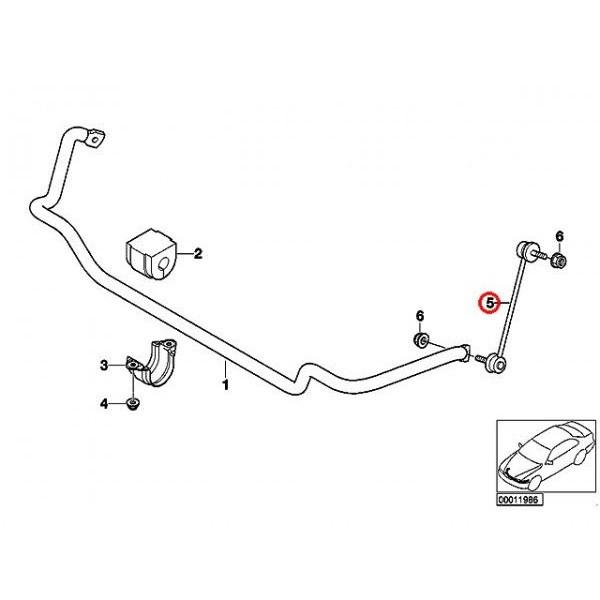 BMW スタビリンクロッド フロント 左右共通 BMW E46 Z4(E85/E86) 31356780847 スタビライザー : セントピア ...