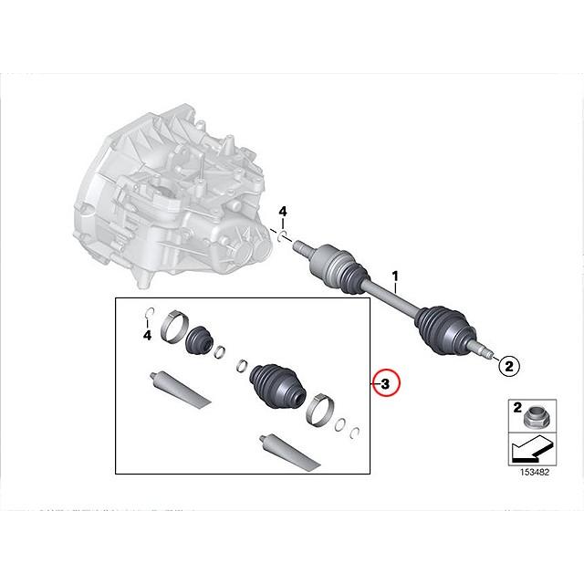 MINI ドライブシャフト ブーツ フロント インナー アウター 左右共通(片側) MINI(ミニ) R55 R56 R57 R58 R59 ...