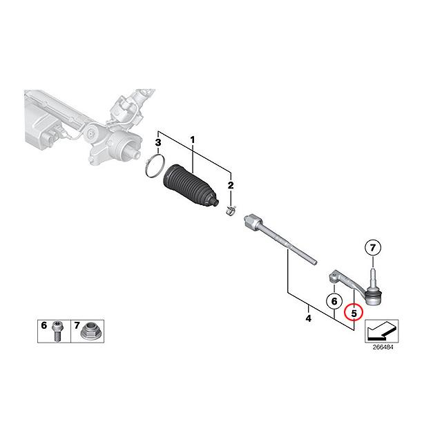 BMW タイロッドエンド 右側 1シリーズ E87 E88 116i 118i 120i UD20 UE16 UF18 UF20 UL20 ...