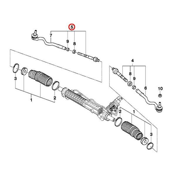 BMW タイロッド ASSY(インナー+アウター) フロント 右側 E46 Z4(E85) Z4(E86) : セントピア ショッピングストア ...