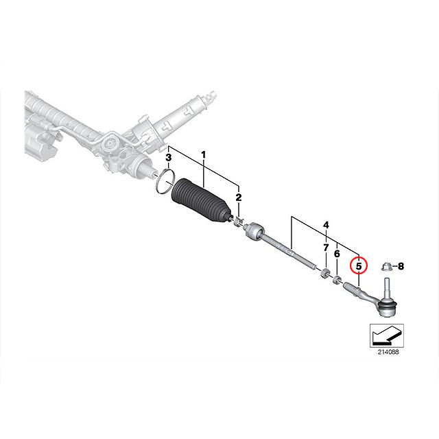 BMW タイロッドエンド 左側 F01 F02 F07 F10 F11 F12 F13 : セントピア ショッピングストア - 通販 ...