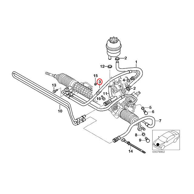 パワステホース BMW 3シリーズ E46 320i 323i 325i 328Ci 328i 330Ci 330i AM20 AM25 ...