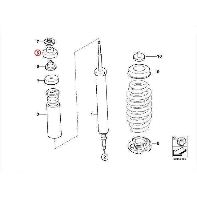 ショックマウント シーリング グロメット リア(1個) BMW 1シリーズ E82 E87 E88 116i 118i 120i 130i 135i UC20 UC30 UC35 UD20 ...