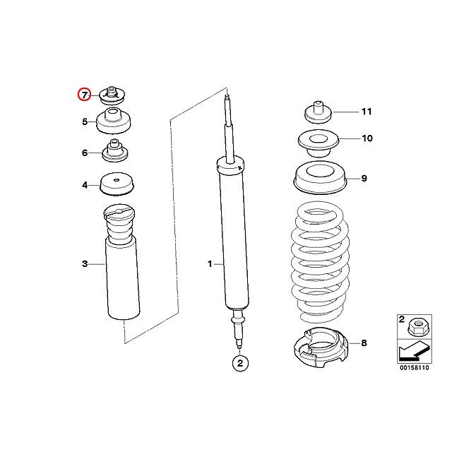 BMW アッパーマウント リア E82 E84 E87 E88 E90 E91 E92 E93 アッパーサポート : セントピア ショッピングストア - 通販 - Yahoo!ショッピング