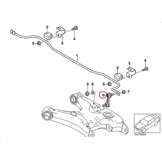 BMW スタビリンクロッド リア 左右共通(1本) 5シリーズ E39 525i 528i 530i 540i M5 DD25 DD28 ...