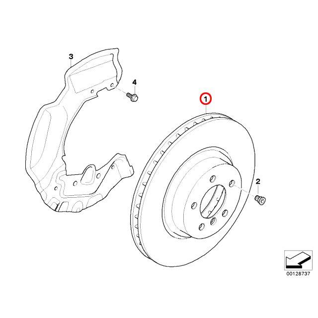 ブレーキローター フロント 左右セット BMW 6シリーズ E63 E64 645Ci 650i EH44 EH48 EK44 EK48 ...