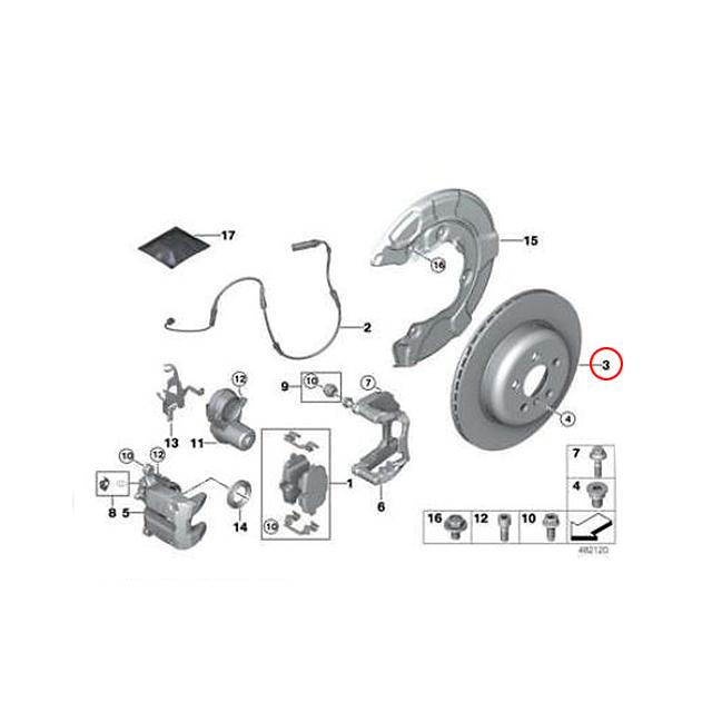 BMW ブレーキローター リア 左右セット 3シリーズ G20 G21 320dX 320i 5F20 5V20 6K20 6L20 ...