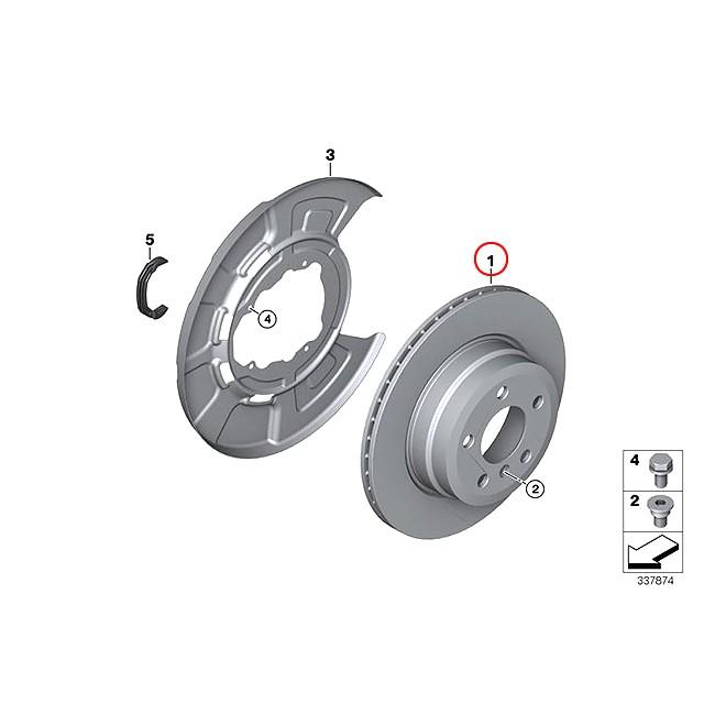 ブレーキローター リア 左右セット BMW X5シリーズ F15 35d 35i KR30 KR30S KS30 KS30S ...