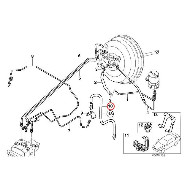BMW ブレーキホース フロント 左右共通(1本) X5シリーズ E53 3.0i 4.4i 4.6is 4.8is FA30 FA30N ...