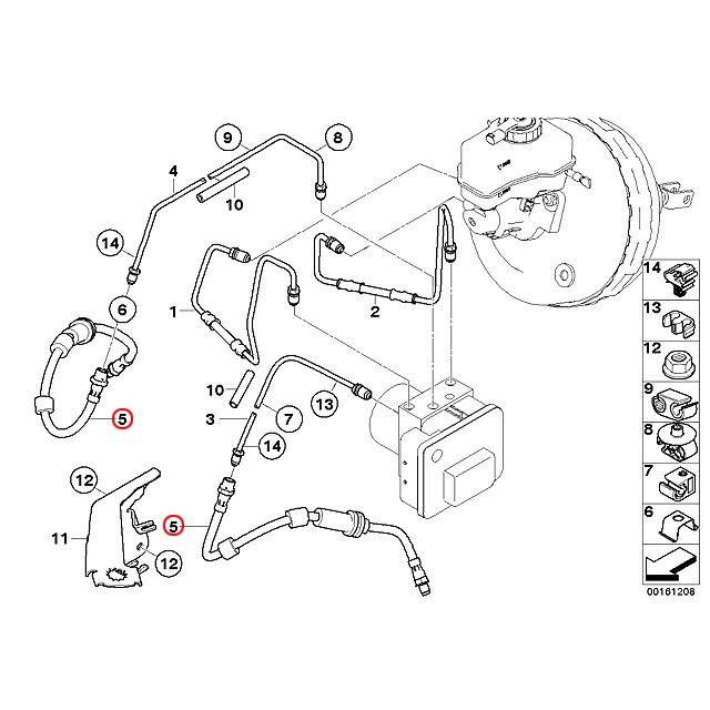 ブレーキホース フロント(1本) BMW 1シリーズ E82 E87 E88 116i 118i 120i 130i 135i UC20 UC30 UC35 UD20 UD30 UE16 ...