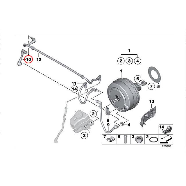 BMW 純正品 バキュームホース 3シリーズ E90 E91 E92 E93 320i 323i 325i 330i 335i PG20 ...