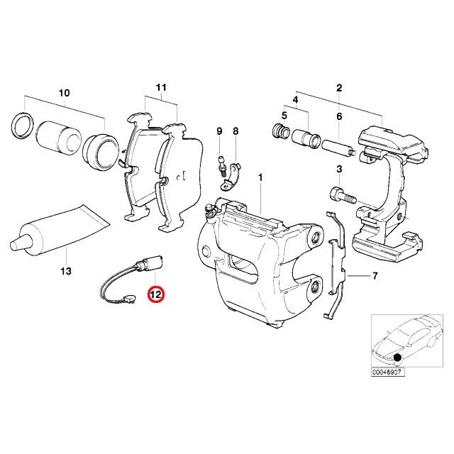 BMW ブレーキパッドセンサー フロント BMW X5シリーズ E53 3.0i 4.4i 4.6is 4.8is FA30 FA30N ...