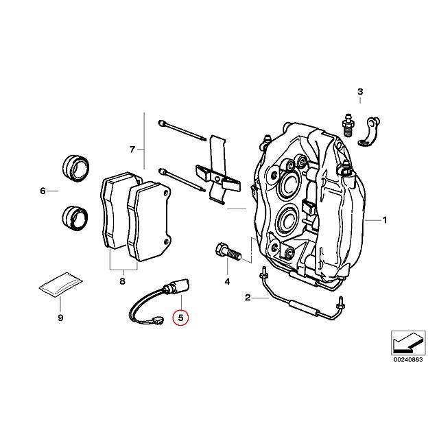 BMW ブレーキパッドセンサー フロント 7シリーズ E38 735i 740i GF35 GF40 GF44 GG35 GG44 ディスク ...