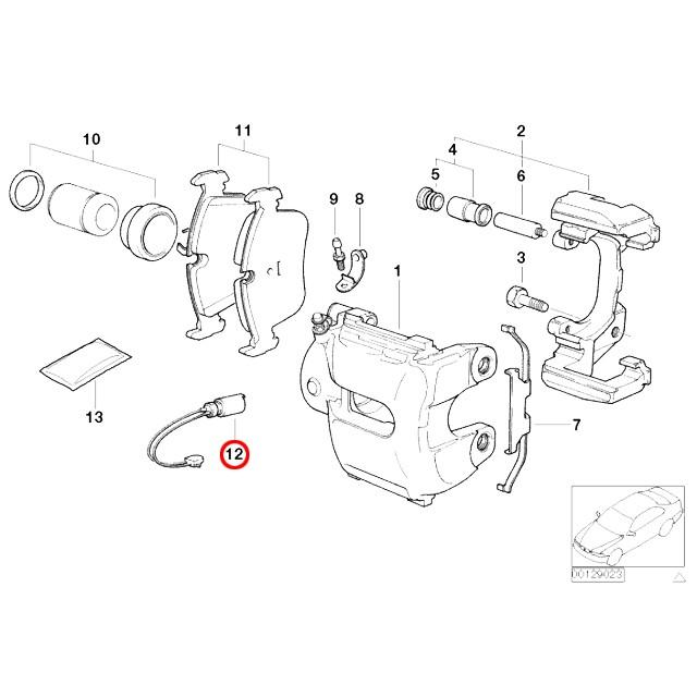 BMW ブレーキパッドセンサー フロント X3シリーズ E83 2.5i 2.5si 3.0i 3.0si PA25 PA30 PC25 ...