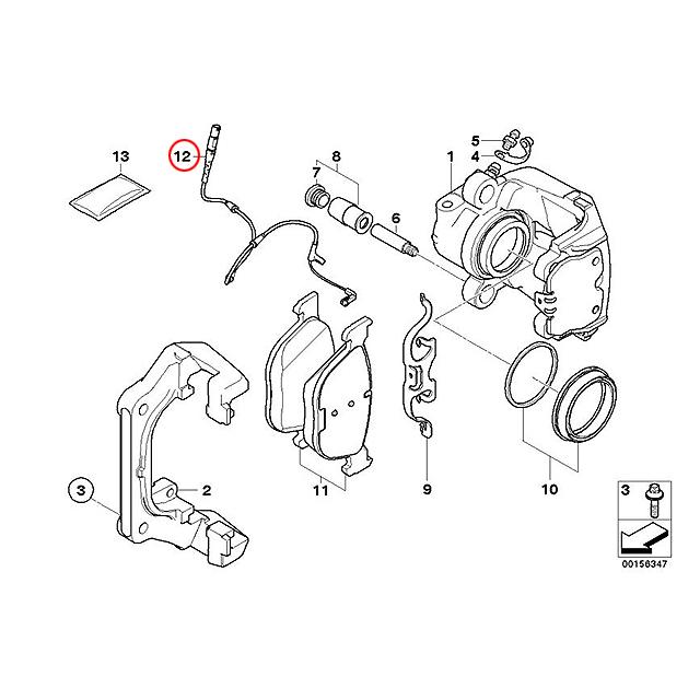 ブレーキパッドセンサー フロント BMW X6シリーズ E71 35i 50i FG30 FG44 :34356789502-ed02:セント ...