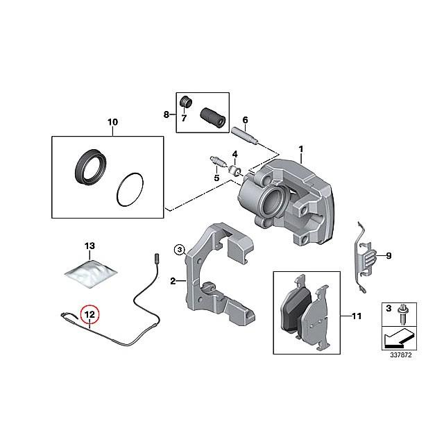 ブレーキパッドセンサー リア BMW X5(E70) X6(E71) : 34356789505 : セントピア ショッピングストア - 通販 ...