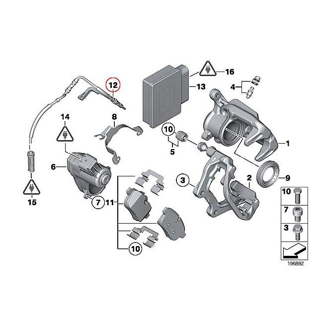 BMW ブレーキパッドセンサー リア Z4シリーズ E89 20i 23i 35i 35is LL20 LM25 LM30 LM35 ...