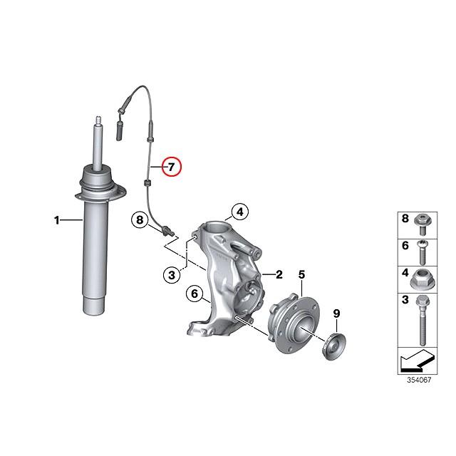 BMW ABSセンサー フロント 左右共通(1本) 1シリーズ F20 116i 118i M135i 1A16 1B30 1R15 : セントピア ショッピングストア - 通販 ...