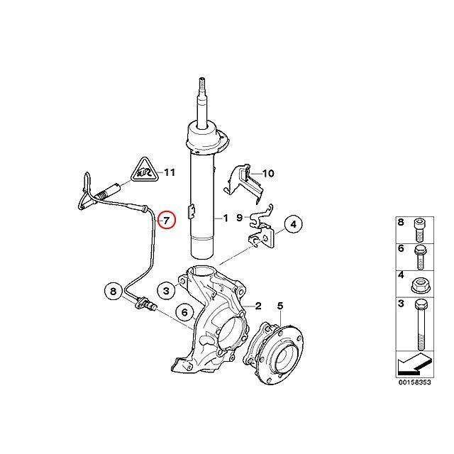 BMW ABSセンサー フロント 左右共通(1本) BMW E82 E87 E88 E90 E91 E92 E93 : セントピア ショッピングストア - 通販 - Yahoo!ショッピング