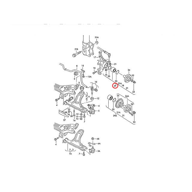 ホイール ハブベアリング フロント 左右共通(片側) フォルクスワーゲン ゴルフ2 19ME 19MF 19RV 19PL GOLF2 ...