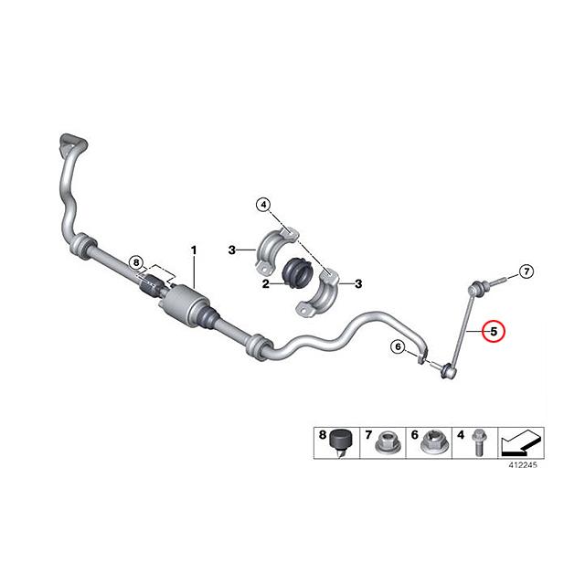 スタビリンクロッド フロント 左側 BMW X5(E70) X5(F15) X6(E71) X6(F16) X6(F86 ...