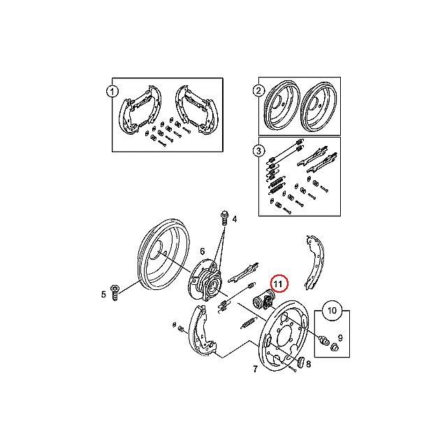 スマート ブレーキシリンダー 左右セット フォーツー エレクトリックドライブ クーペ カブリオ ホイールシリンダー SMART : セントピア ...