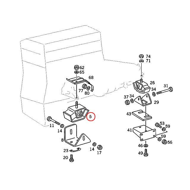 Mercedes-Benz エンジンマウントブッシュ フロント メルセデスベンツ Gクラス W463 300GE G300 G320 G500 ...