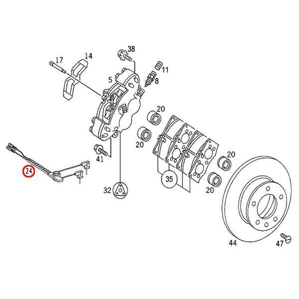 Mercedes-Benz ブレーキパッドセンサー メルセデスベンツ Gクラス W460 230GE : セントピア ショッピングストア ...