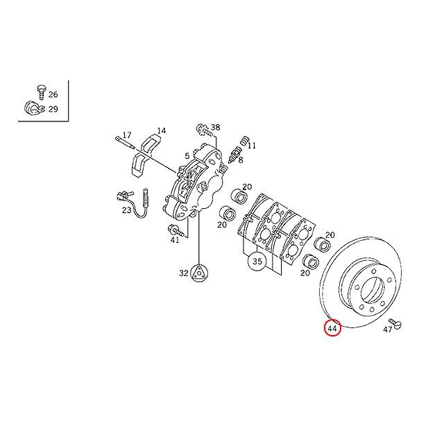 Mercedes-Benz ブレーキローター フロント 左右セット メルセデスベンツ Gクラス W463 G320 G350D G500 ...