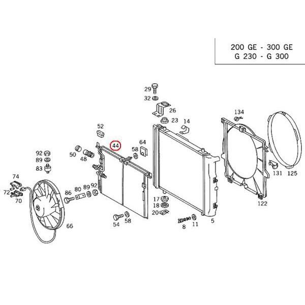 Mercedes-Benz エアコンコンデンサー メルセデスベンツ Gクラス W463 300GE G300 4635000354 AC ...