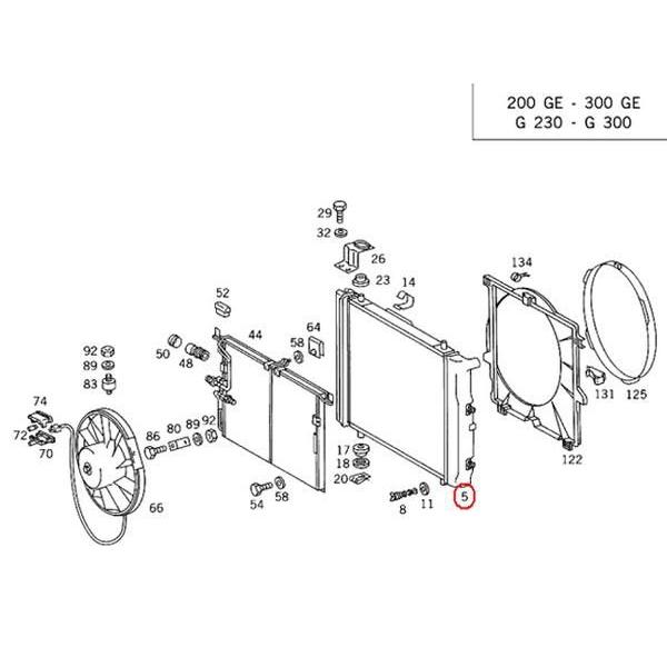 Mercedes-Benz ラジエター メルセデスベンツ Gクラス W463 300GE G300 G320 G500 G55AMG ...