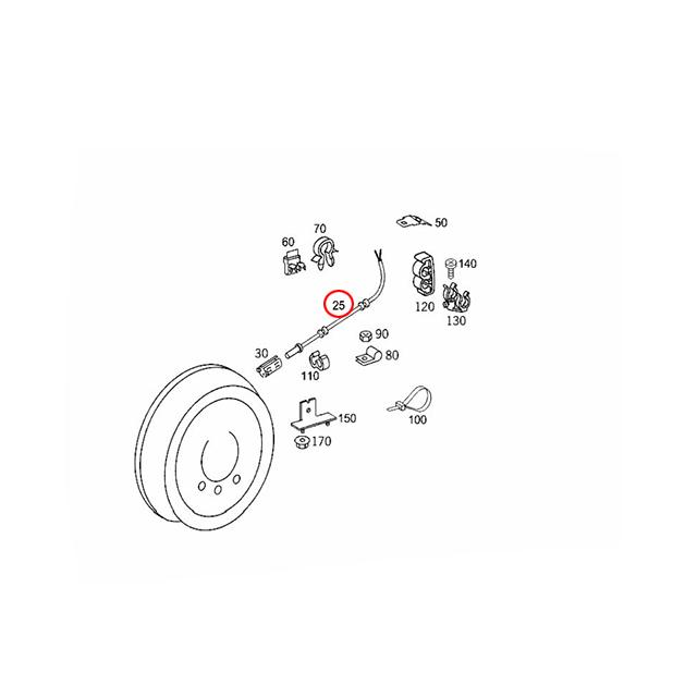 Mercedes-Benz ABSセンサー リア 左側 メルセデスベンツ W463 Gクラス G320 G350D G500 G55AMG ...