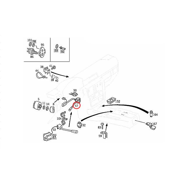 Mercedes-Benz 純正品 ウインカーレバー メルセデスベンツ Gクラス W463 G320 G500 G55AMG(NA : セント ...