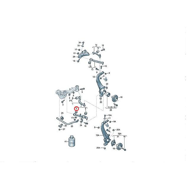 Audi ロアアームブッシュ フロント インナー 左右共通(1個) アウディ A4/S4/RS4 8DAAHF 8DABC 8DACKF 8DADR 8DAEBF 8DAGA 8DAGAF ...