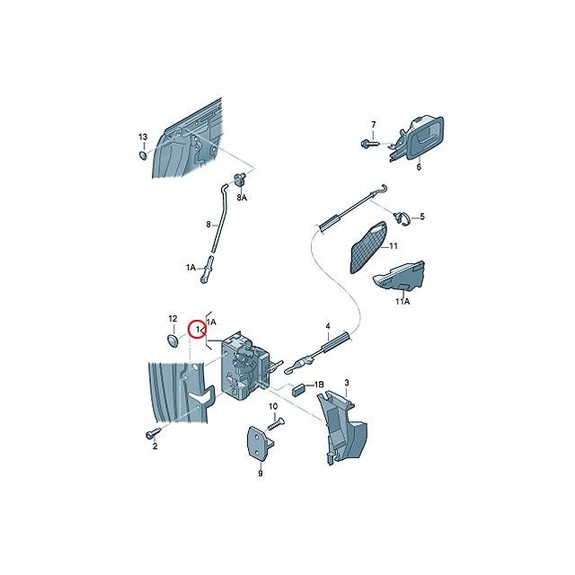 Audi 純正品 ドアロック アクチュエーター リア 左側 アウディ A3 S3(04y-13y) 8PAXW 8PAXX 8PBDBF 8PBGU 8PBLR 8PBLX 8PBMJF ...