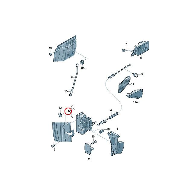 Audi 純正品 ドアロック アクチュエーター リア 右側 アウディ A6 S6 RS6(05y-11y) 4FAUKA 4FAUKS 4FBATA 4FBATS 4FBDW 4FBDXS ...