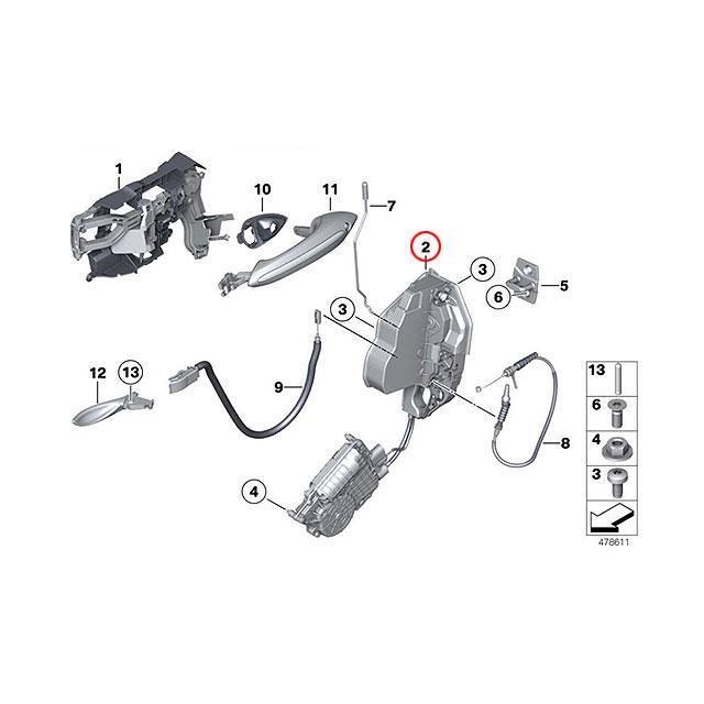BMW 純正品 ドアロック アクチュエーター フロント 左側 5シリーズ F10 F11 523d 523i 528i 535i 550i ...