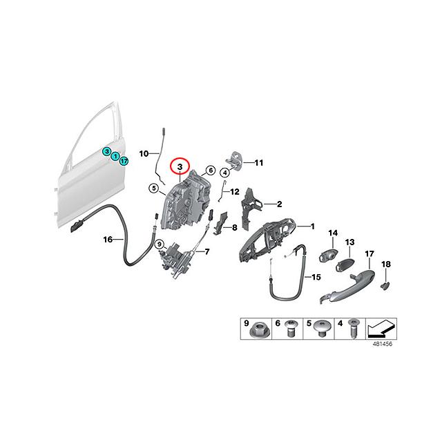 BMW ドアロック アクチュエーター フロント 右側 BMW 7シリーズ G11 G12 740i 750i 740Li 750Li 7A30 ...