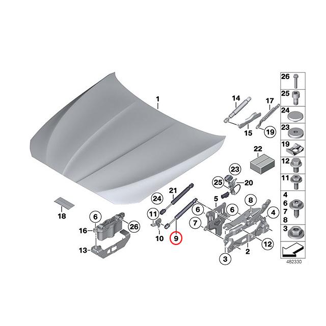 BMW ボンネットダンパー 左右共通(片側) F10 F11 F12 F13 : セントピア ショッピングストア - 通販 - Yahoo ...