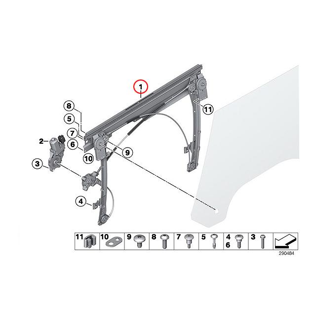 MINI パワーウインドウ レギュレーター フロント 左側 MINI(ミニ) R55 R56 R57 クーパー クーパーS ジョンクーパー ...