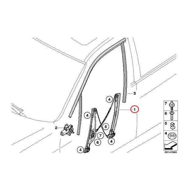 BMW パワーウインドウ レギュレーター フロント 左側 3シリーズ E90 E91 320i 323i 325i 325xi 330i ...