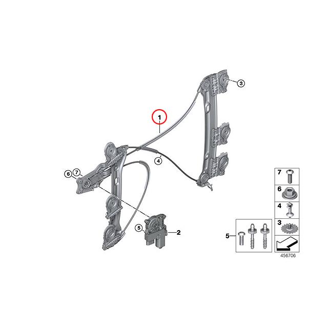 MINI（ミニ） パワーウインドウ レギュレーター フロント 左側 F56 クーパー クーパーS XM15 XM20 Cooper ...