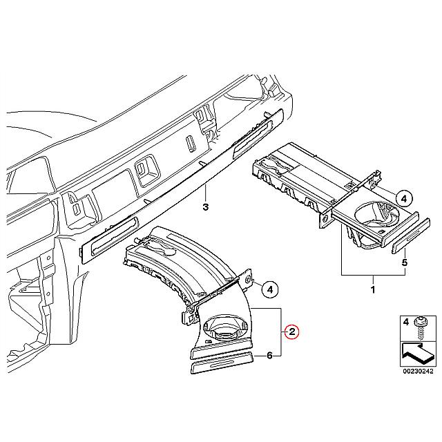 BMW 純正品 カップホルダー ドリンクホルダー アーチ開閉側 ASSY BMW 3シリーズ E90 E91 E92 E93 320i ...